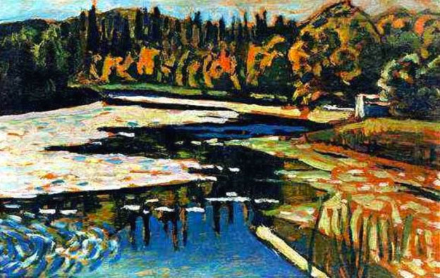 Fiume d'autunno, quadro di Kandinsky: descrizione e storia