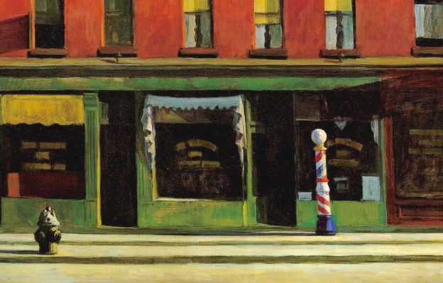 Early Sunday Morning (Domenica mattina presto), quadro di Hopper