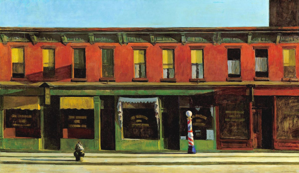 Early Sunday Morning (Domenica mattina presto), quadro di Hopper